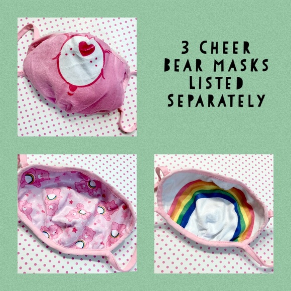 Accessories | Kawaii Cheer Bear Mask Care Bears Face Mask | Poshmark